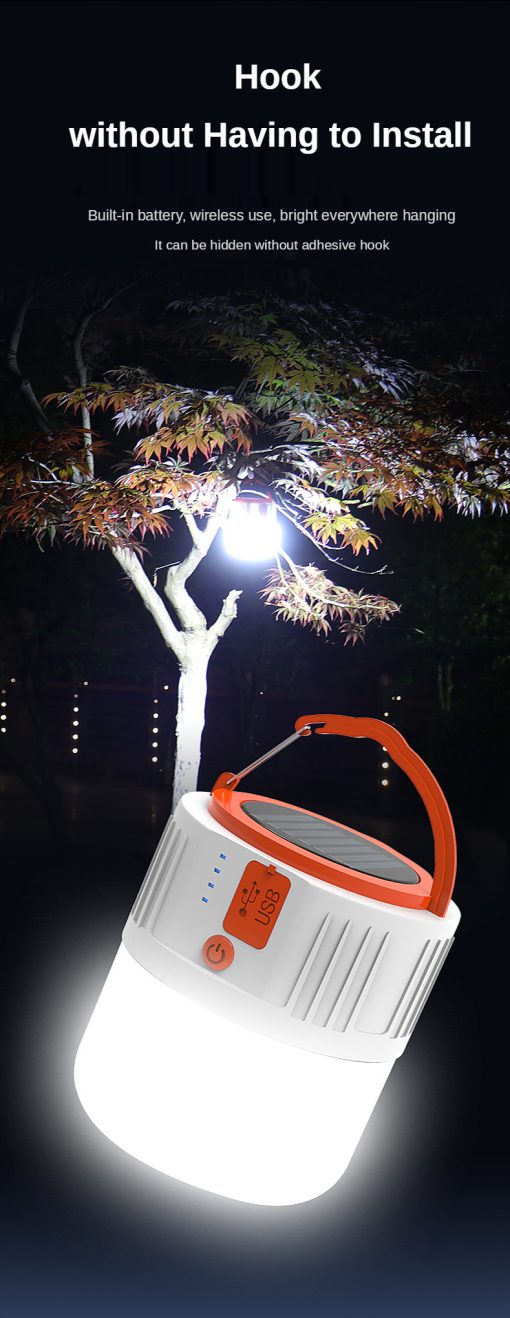 MCL-12008 Portable Solar Camping Rechargeable Lights With Mobile Phone ...